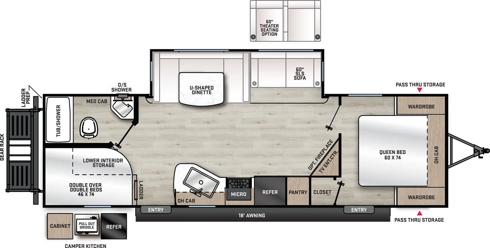 2026 Catalina Legacy Edition 263BHSCK Floorplan - Coachmen RV