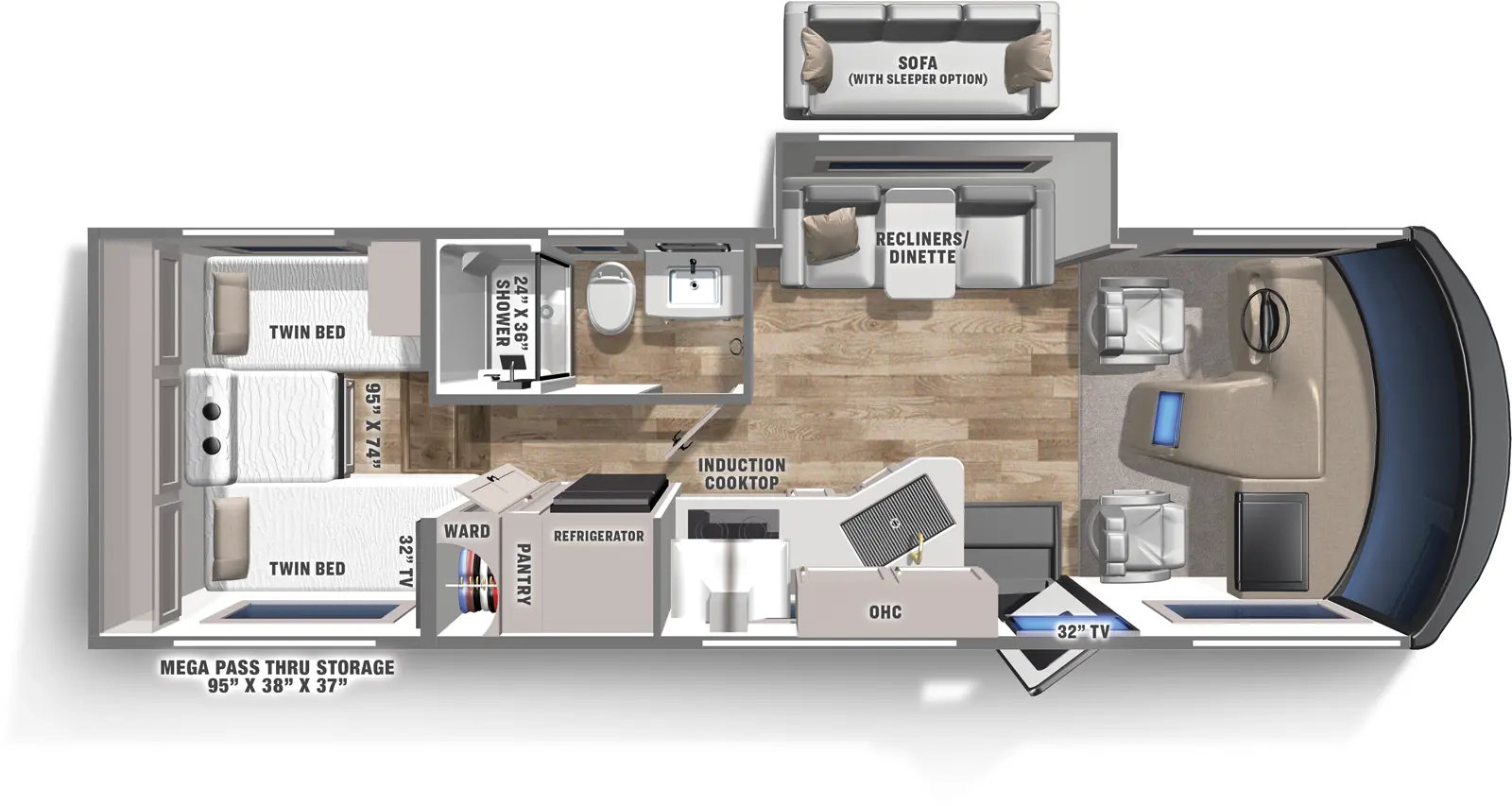 2026 Euro 25TB Floorplan - Coachmen RV