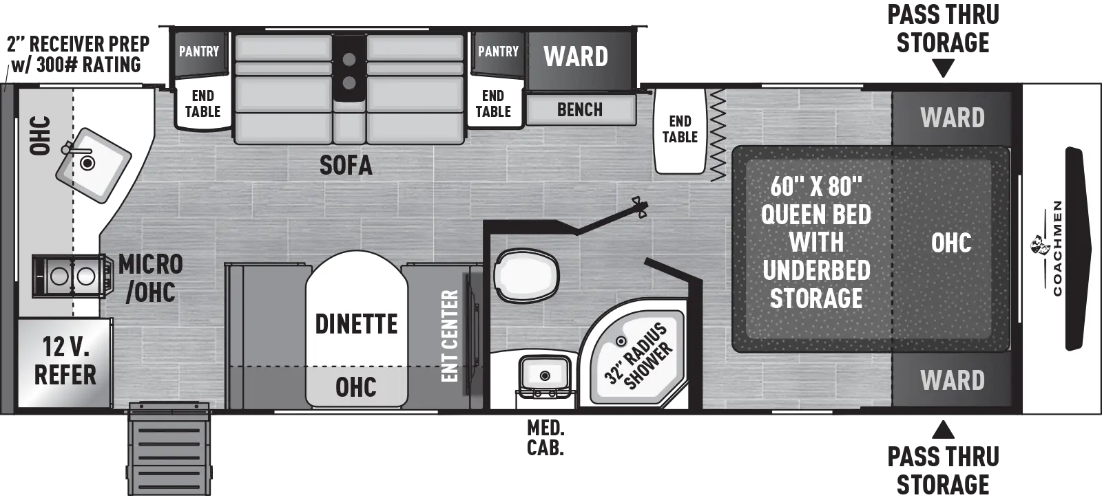 2026 Freedom Express Select 247SE Floorplan - Coachmen RV